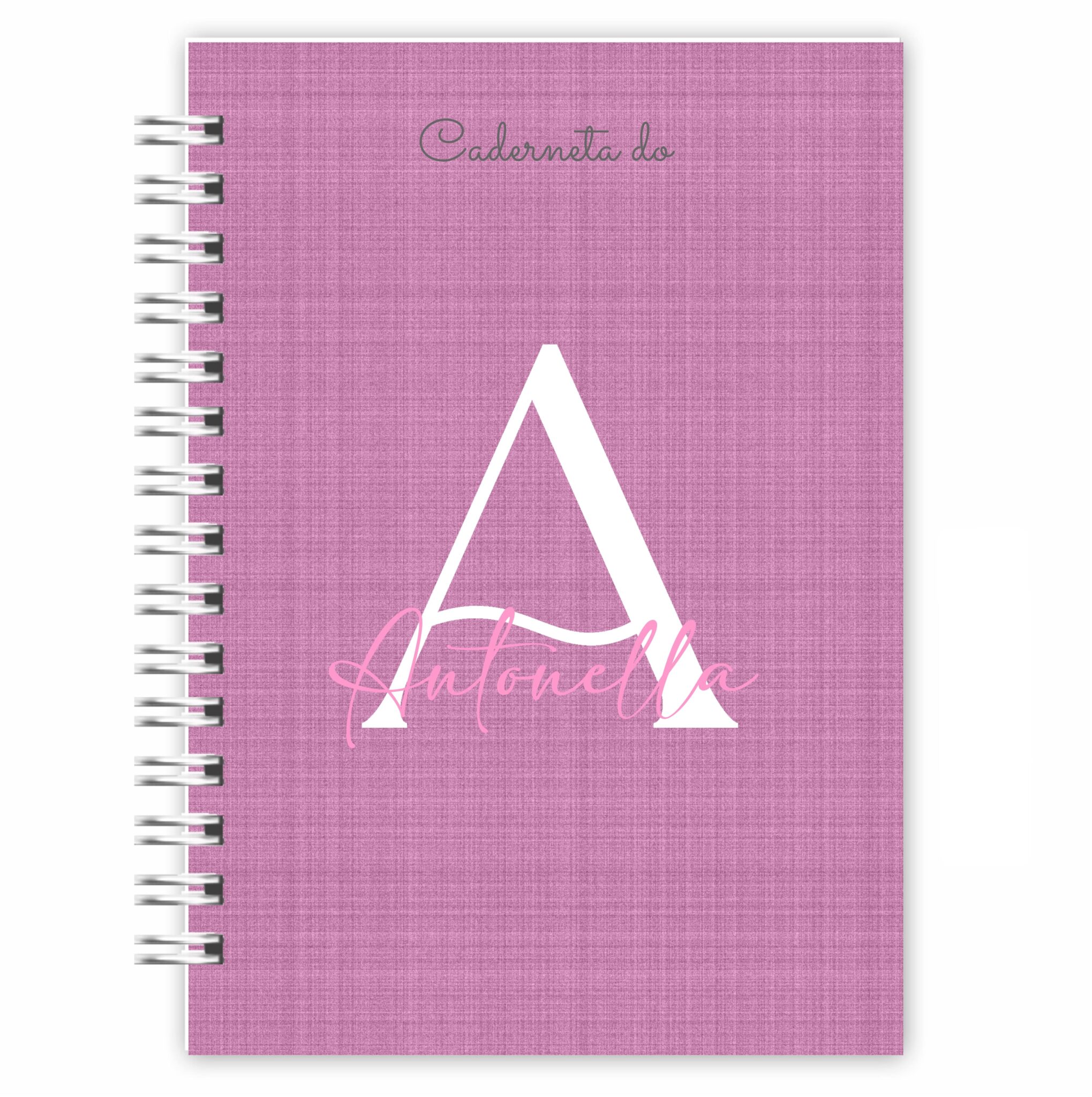 Caderneta Alfabeto Clean Linho Lilás – GB Paper | Encadernação Criativa