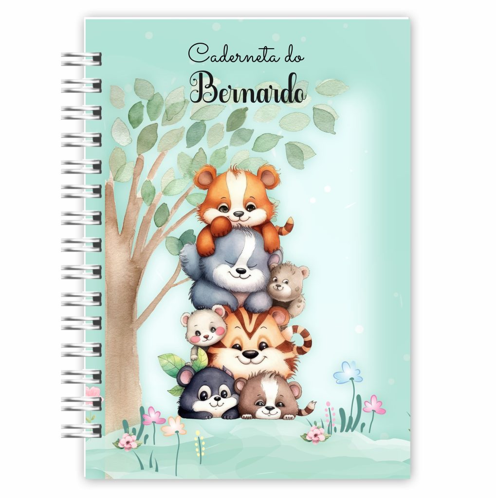 Caderneta Amiguinhos da Floresta – GB Paper | Encadernação Criativa